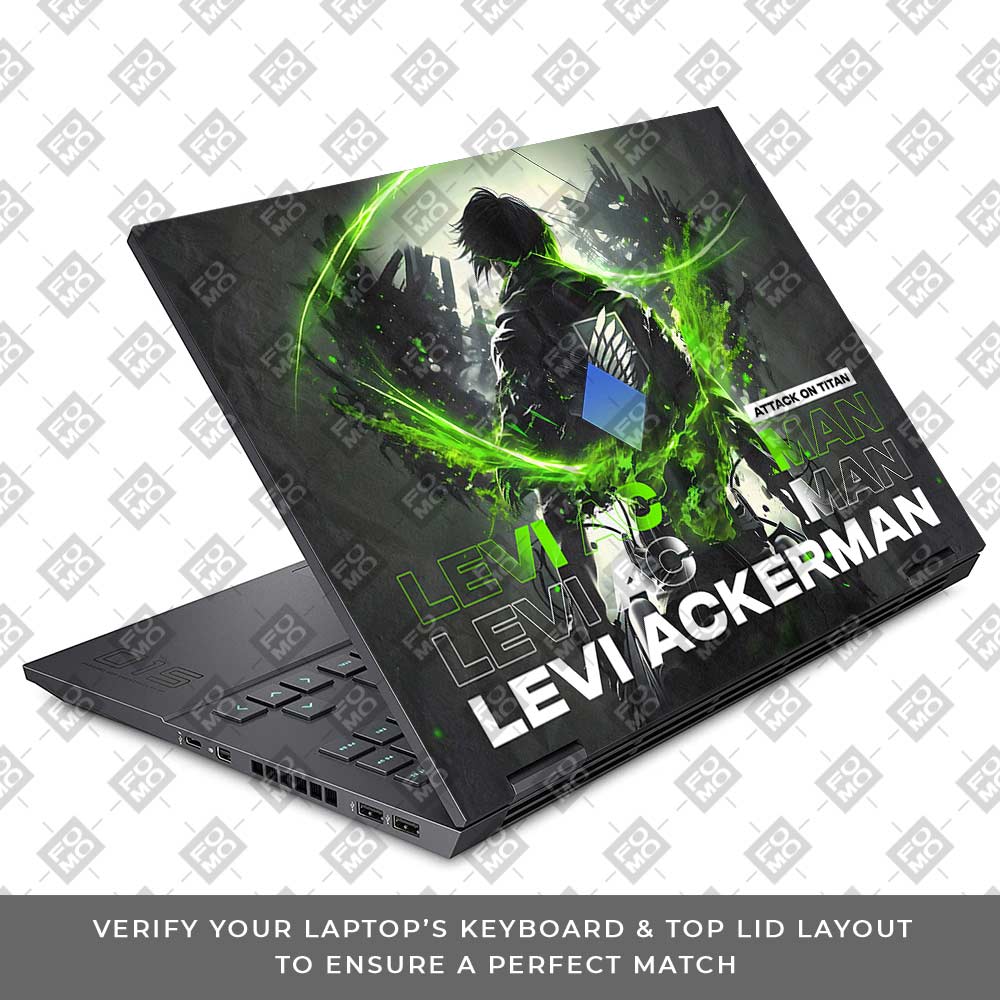 Levi Ackerman Neon Fury HP Omen 15 Laptop Skin