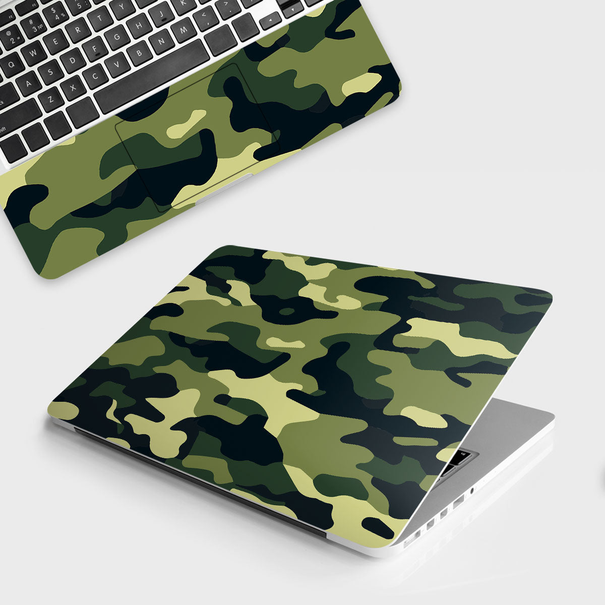 Forest Green Camo Rugged Laptop Skin Design