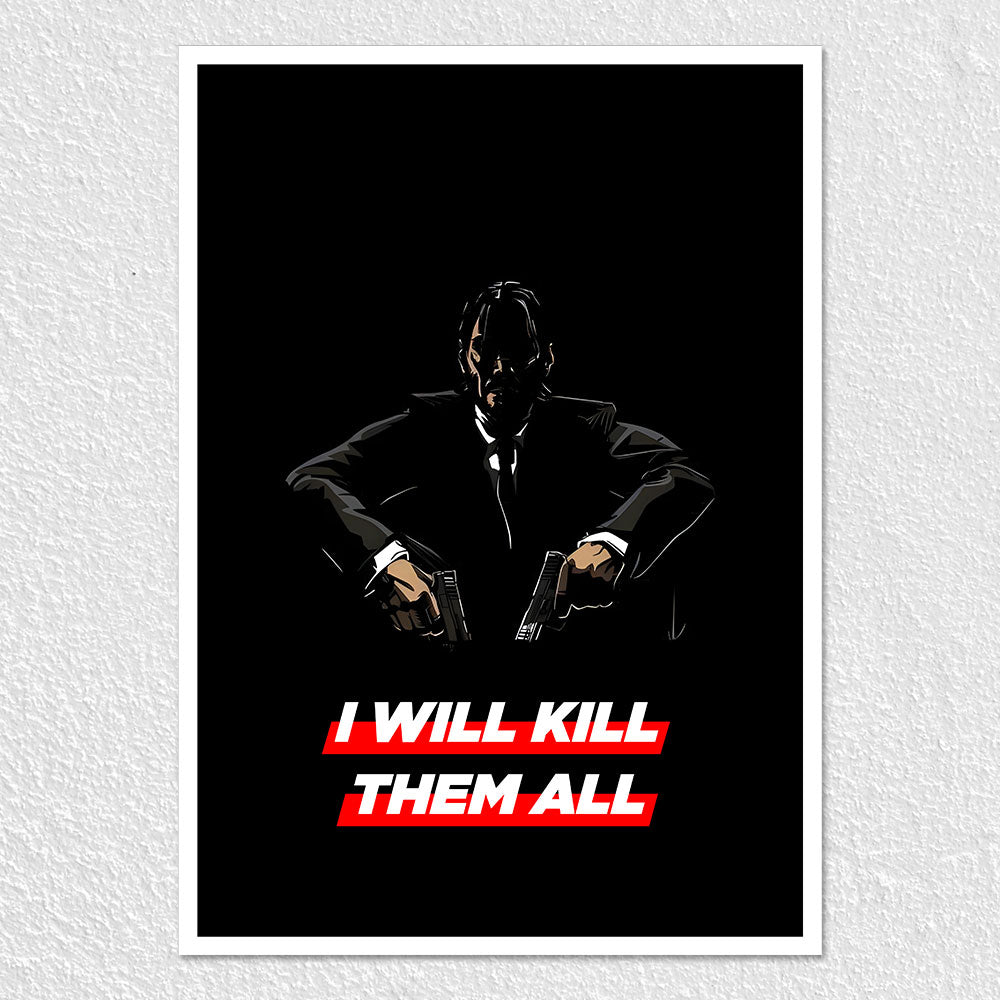 John Wick Minimalist Poster - Sleek Design
