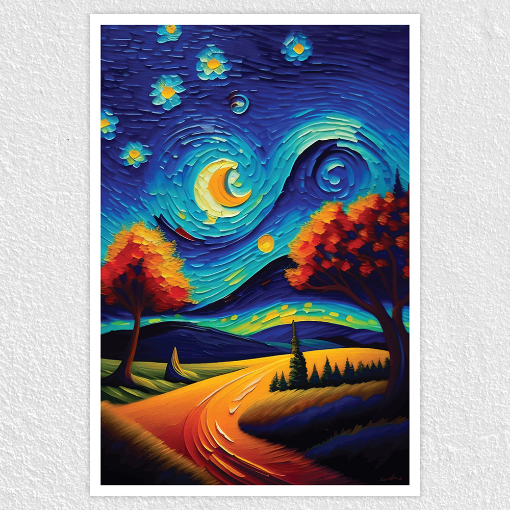 Van Gogh Starry Night Poster - Captivating Art for Your Space