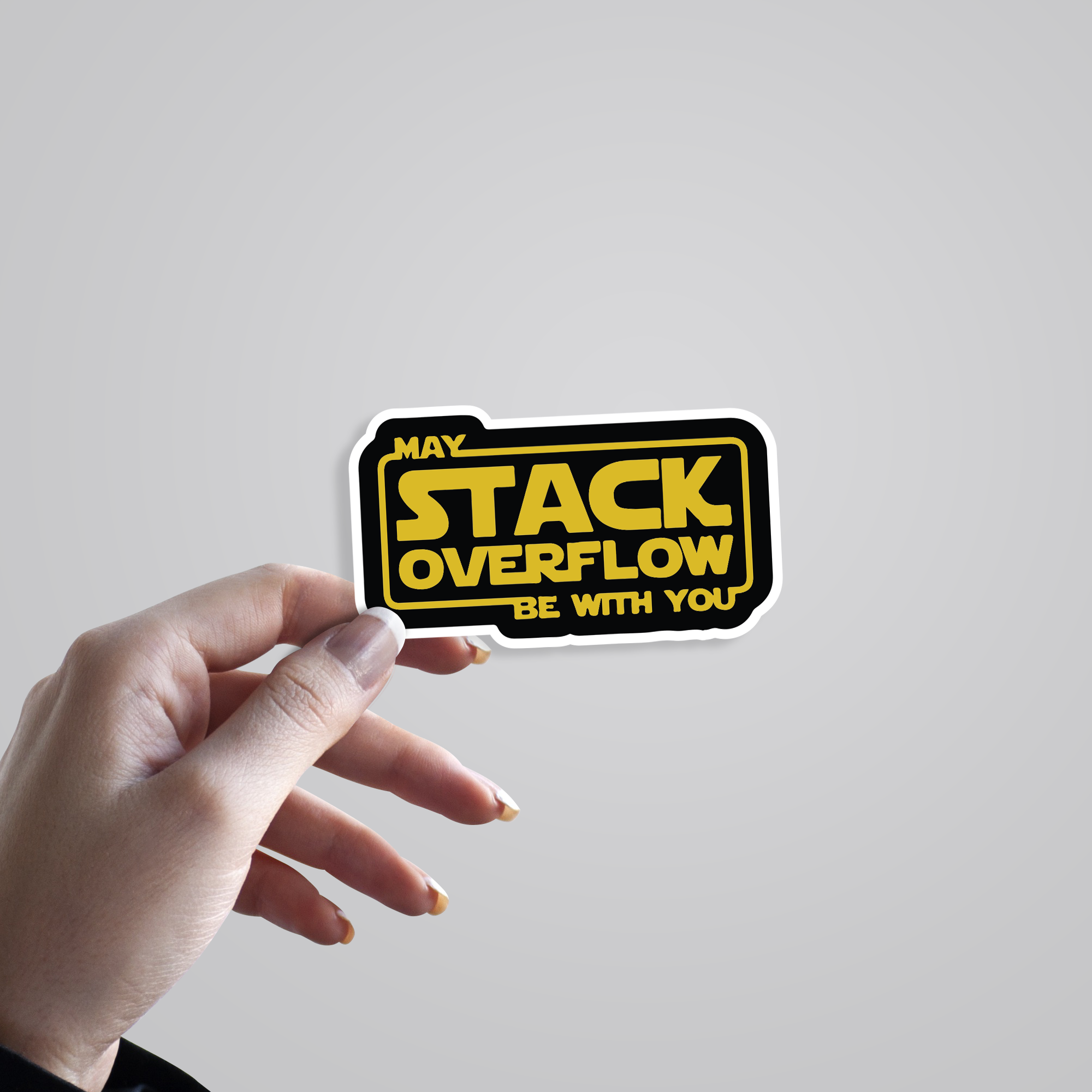 May Stack Overflow Be With You Stickers | Geeky Decals for DevOps Warriors