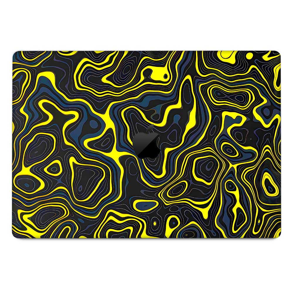 Neon Lava Contours MacBook Pro 16 M1, M2, M3, M4 2021-2024 Laptop Skin