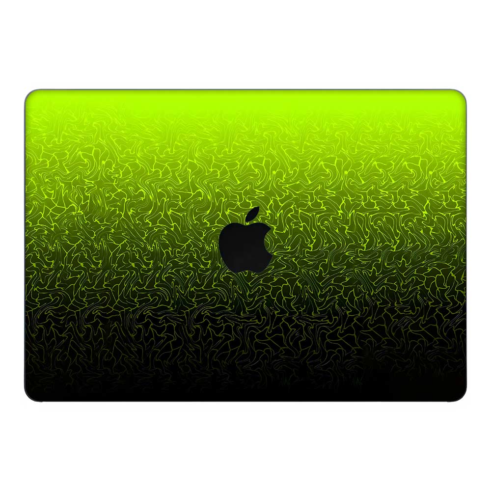 Lime Yellow to Black Gradient MacBook Air 13 M1 2020 Laptop Skin