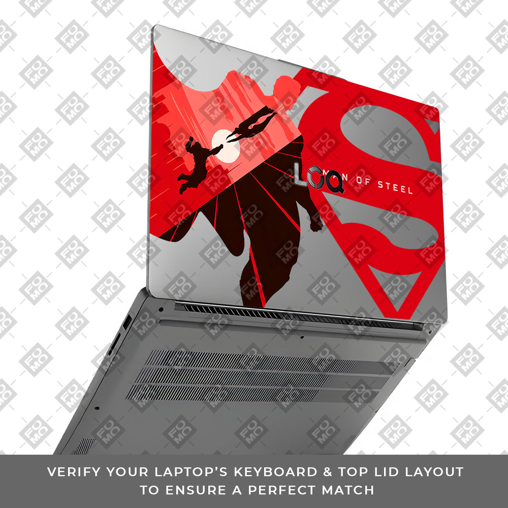 Transparent Man of Steel Lenovo LOQ Essential 15IAX9E Laptop Skin