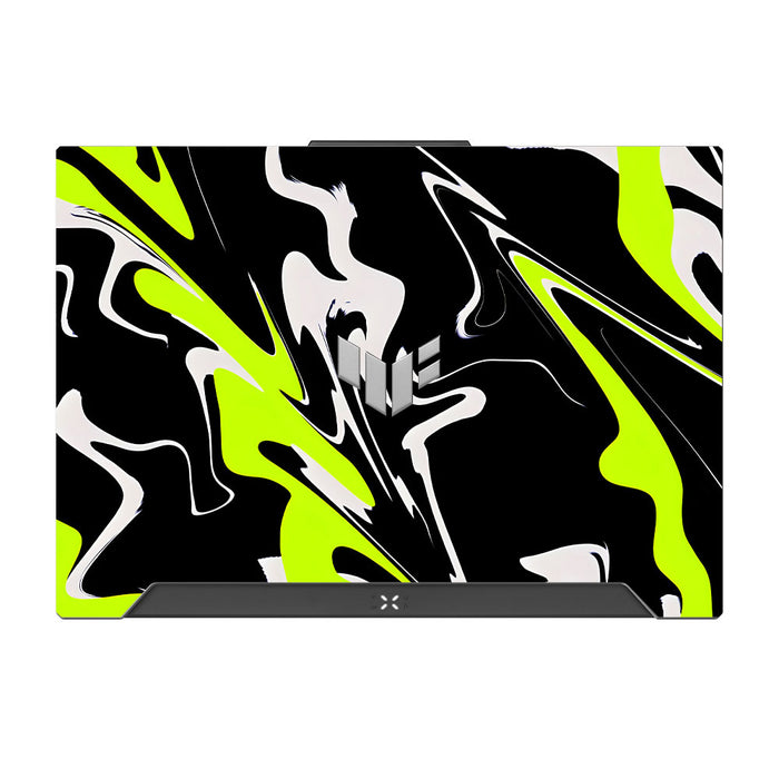 Neon Green and Black Patterns Asus TUF F15 FX507 & A15 FA507 Laptop Sk