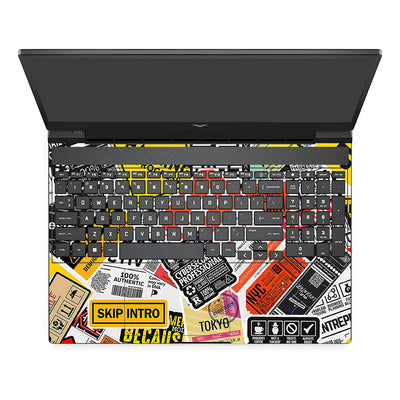 Tech Aesthetic Sticker Collage HP Victus Laptop Skin