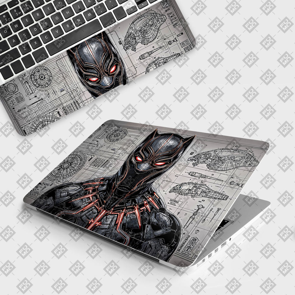 Black Panther Vibranium Tech Comic Laptop Skin