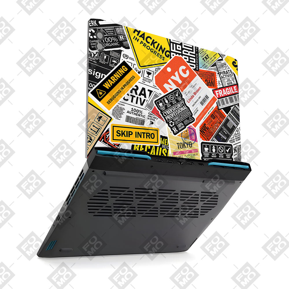 Tech Aesthetic Sticker Collage Lenovo LOQ 2023 Laptop Skin