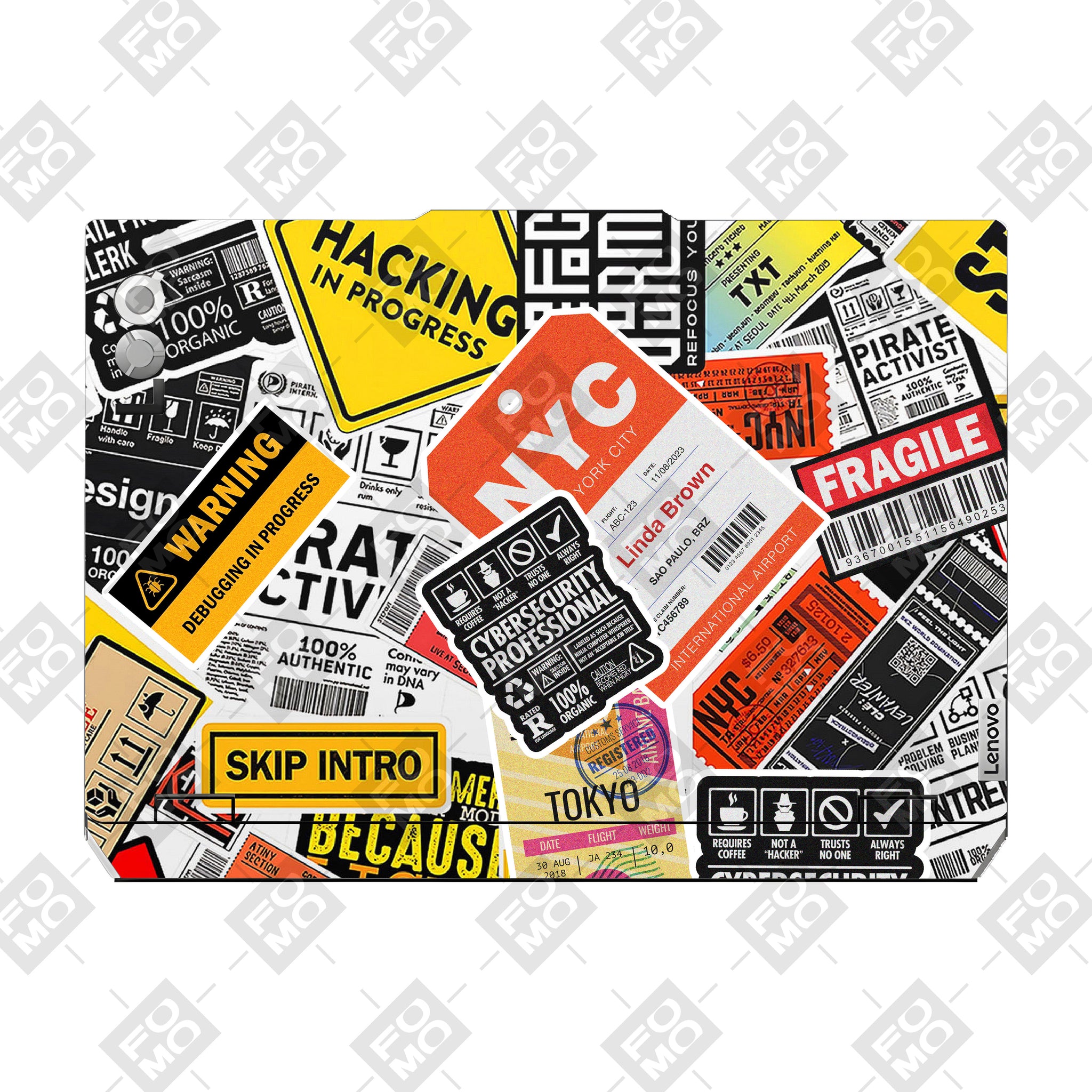 Tech Aesthetic Sticker Collage Lenovo LOQ 2024 Laptop Skin