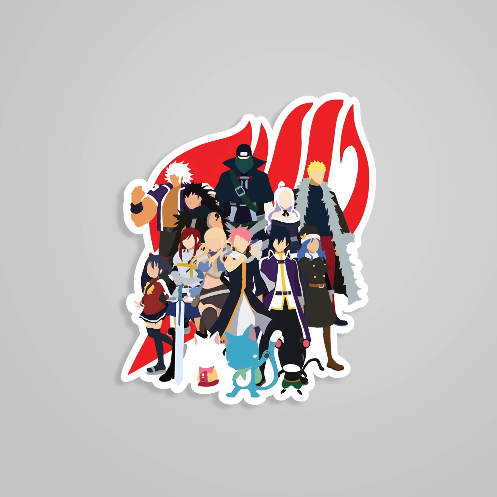 Fairy Tail Guild Silhouette Anime Stickers
