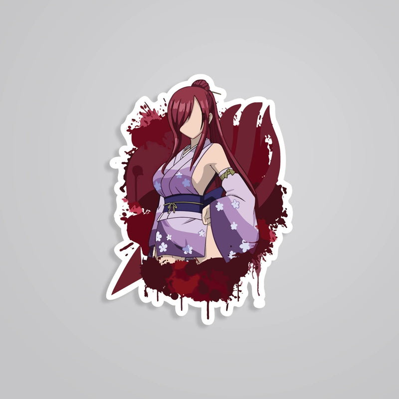 Erza Scarlet in Yukata Anime Stickers