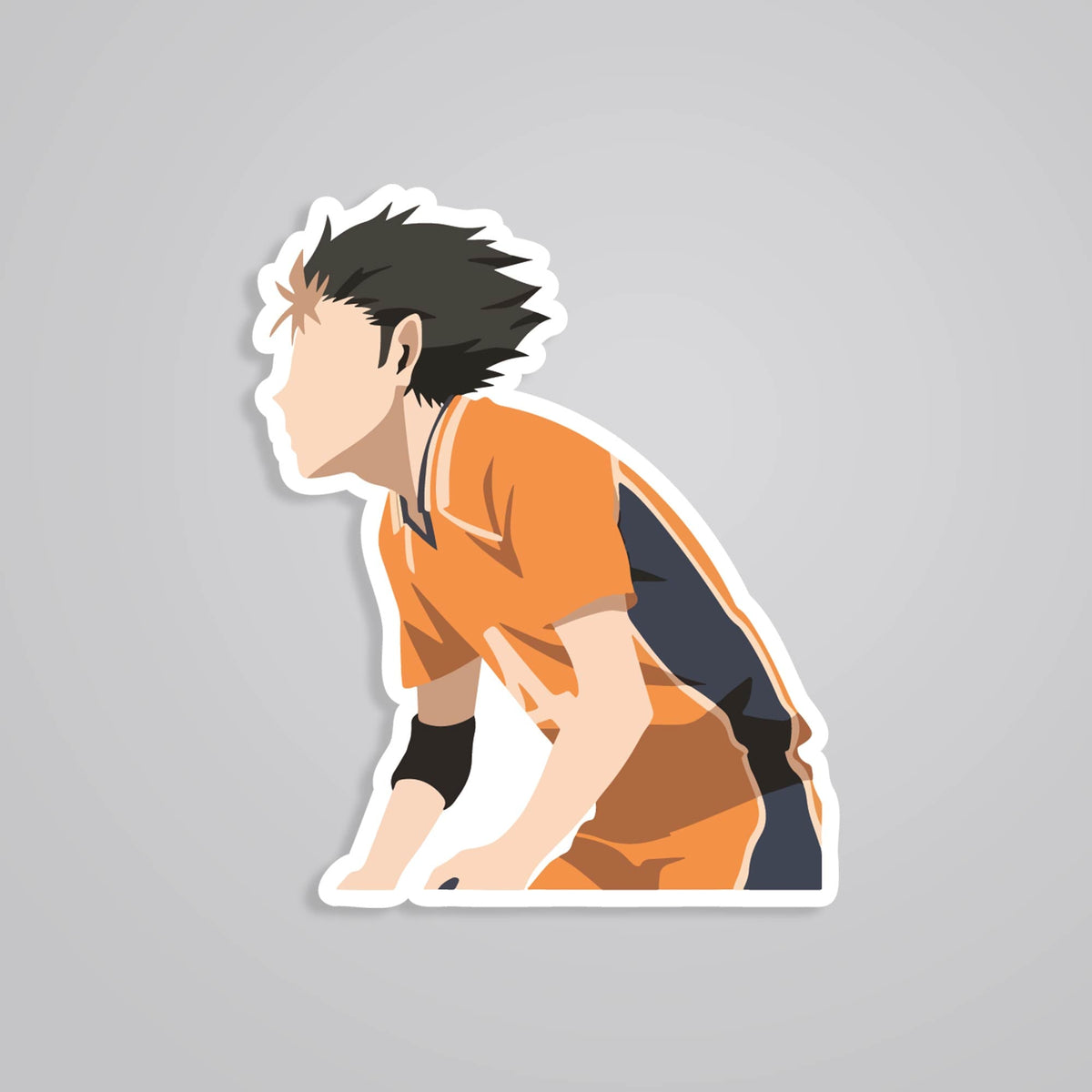 Nishinoya Yu Defense Stance Anime Stickers