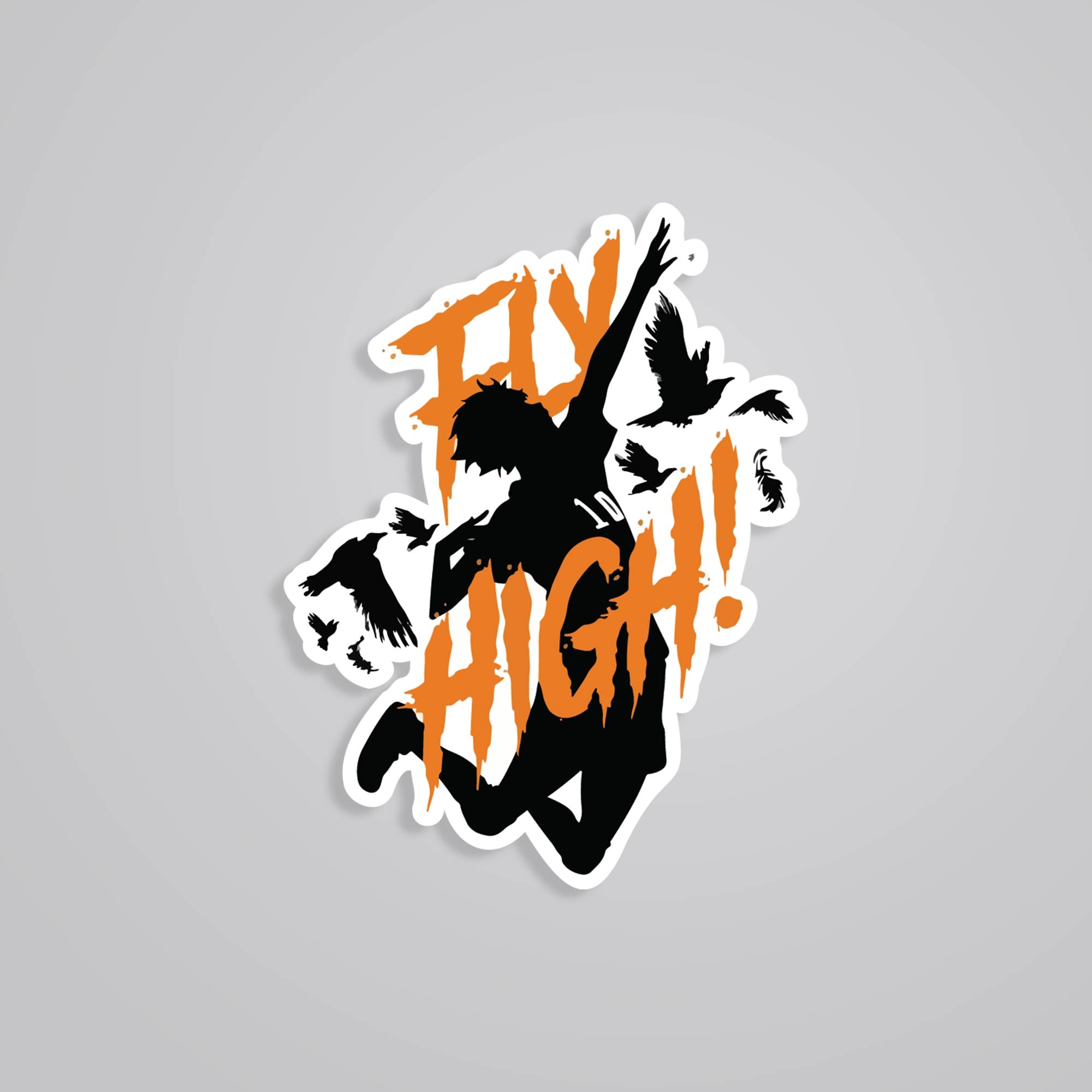 Fly High Hinata Silhouette Anime Stickers