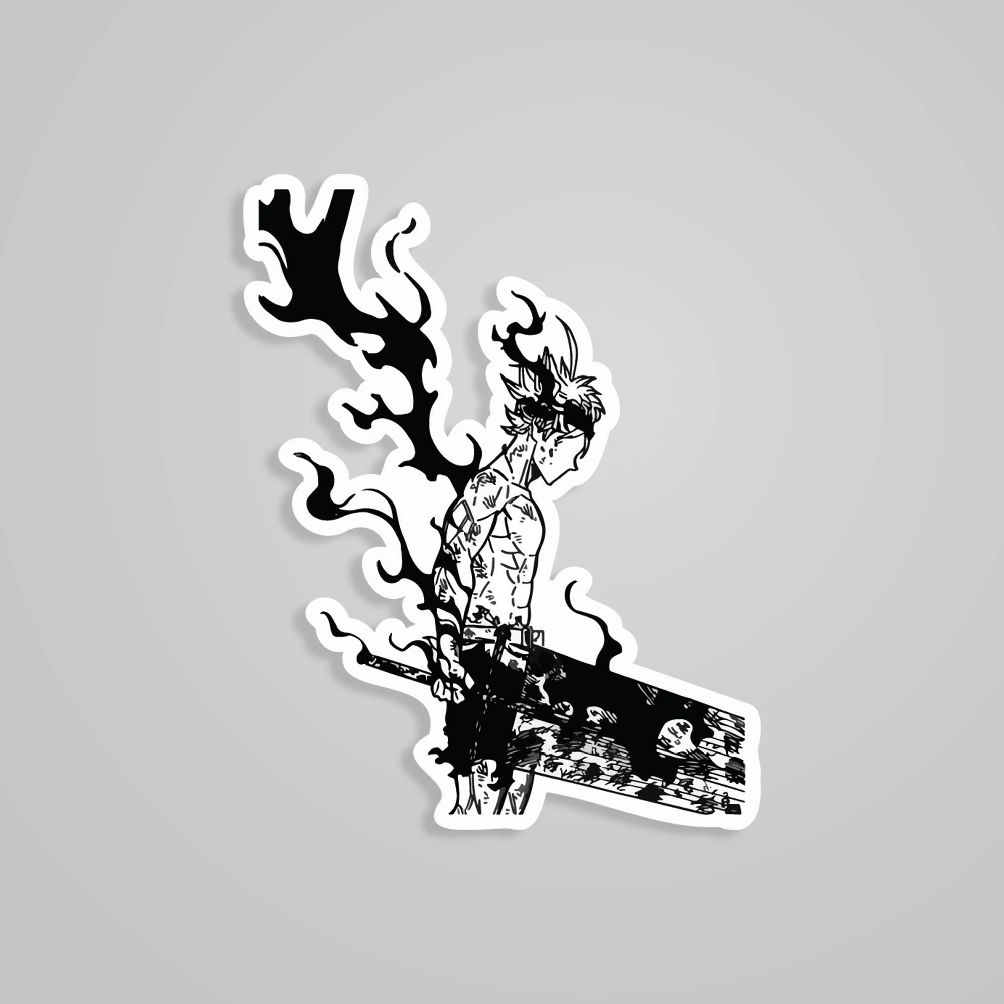 Asta with anti-magic aura Anime Stickers