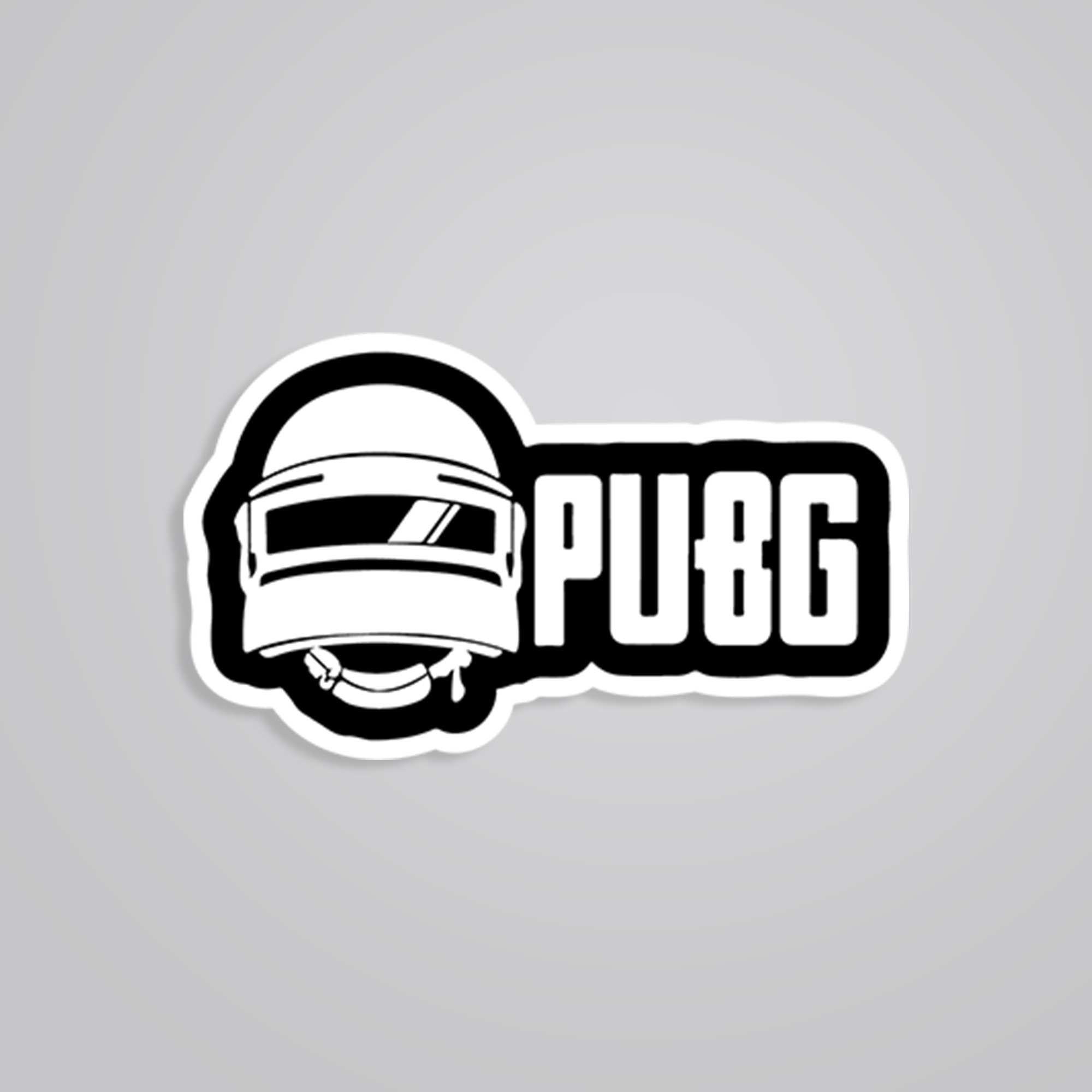 Monochrome PUBG Gaming Stickers