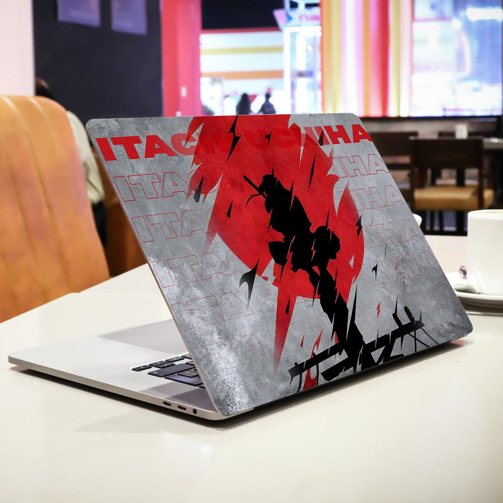 Bold Red Itachi Uchiha Laptop Skin - Shop Today