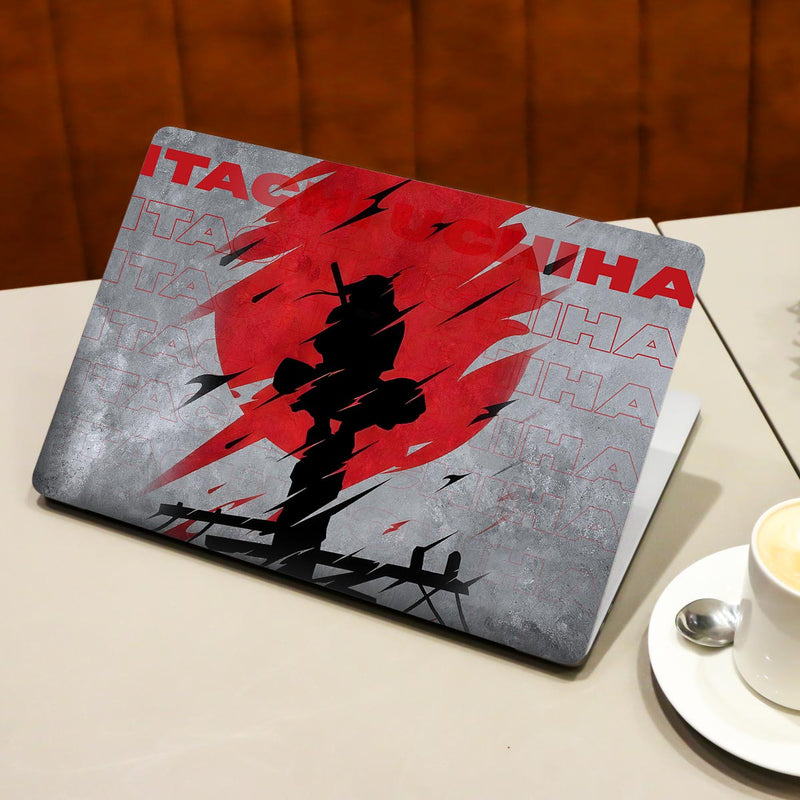 Bold Red Itachi Uchiha Laptop Skin - Shop Today