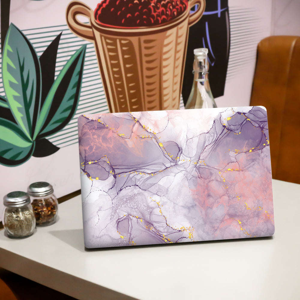 Purple Marble Floor Laptop Skin - Elevate Your Device with Luxurious ...