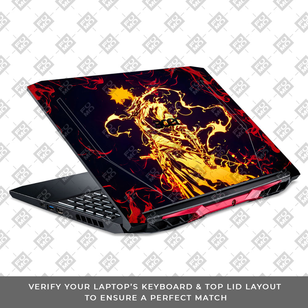 Bleach Ichigo Bankai Form Acer Nitro 5 AN515 44, 56 Laptop Skin