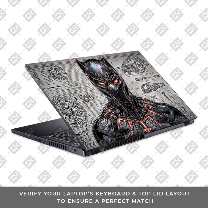 Black Panther Vibranium Tech Acer Nitro V ANV15 51 55CA 3D Laptop Skin