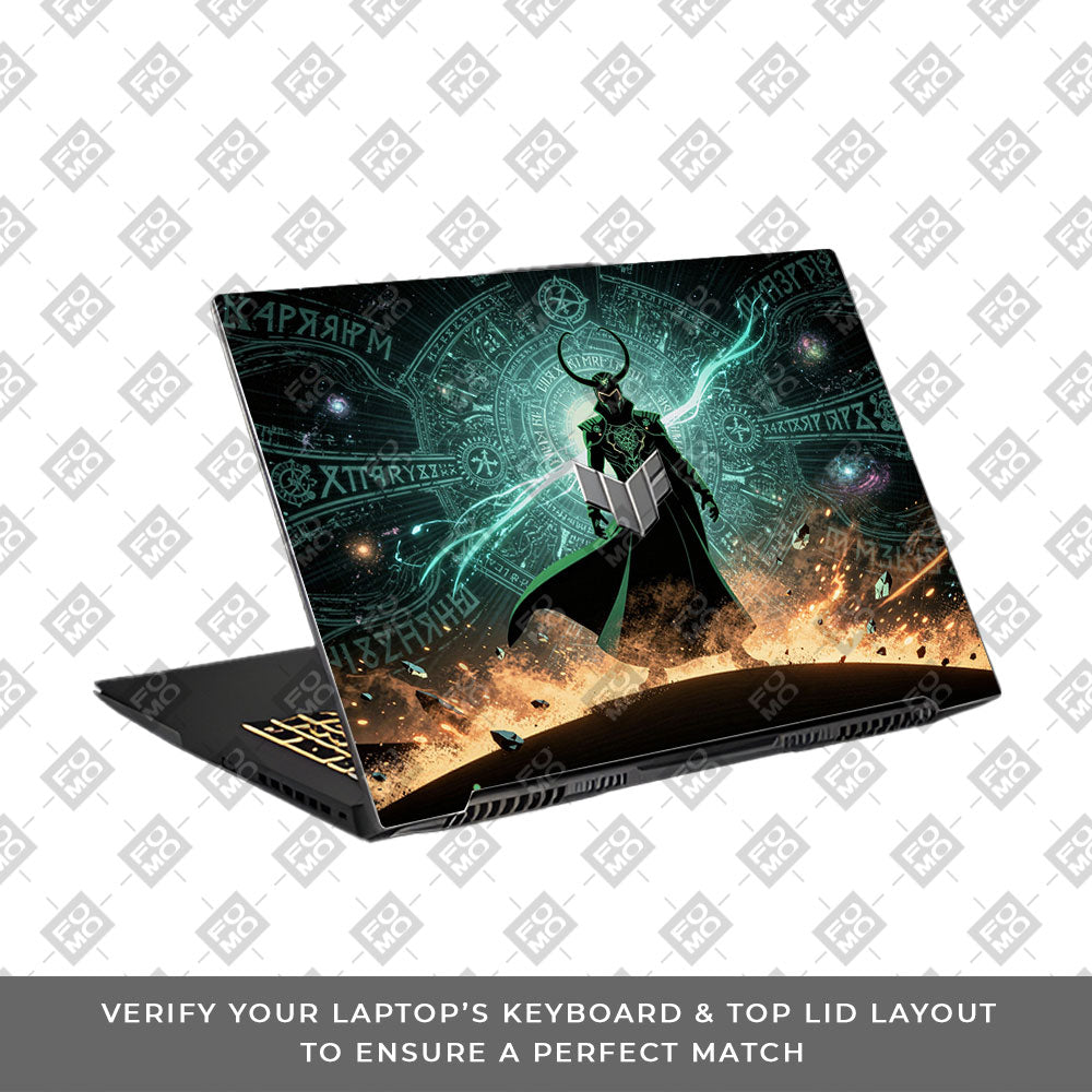 Loki God of Mischief Neon Asus TUF Gaming F17 FX707Z Laptop Skin