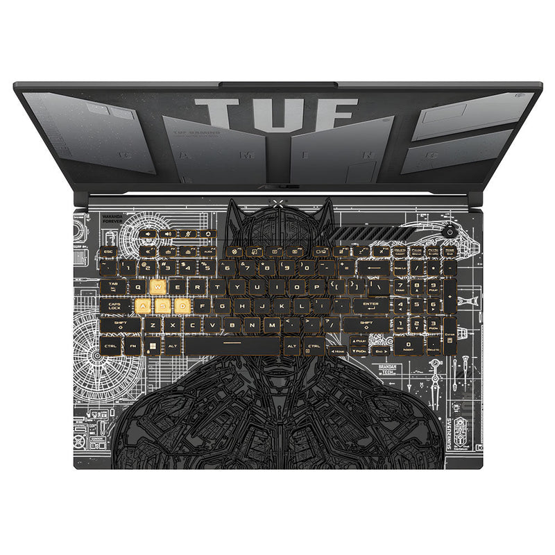 Transparent Black Panther Techshell Asus TUF Gaming F17 FX707Z Laptop