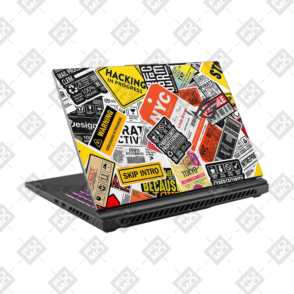 Tech Aesthetic Sticker Collage Asus ROG Strix G16 G614J Laptop Skin