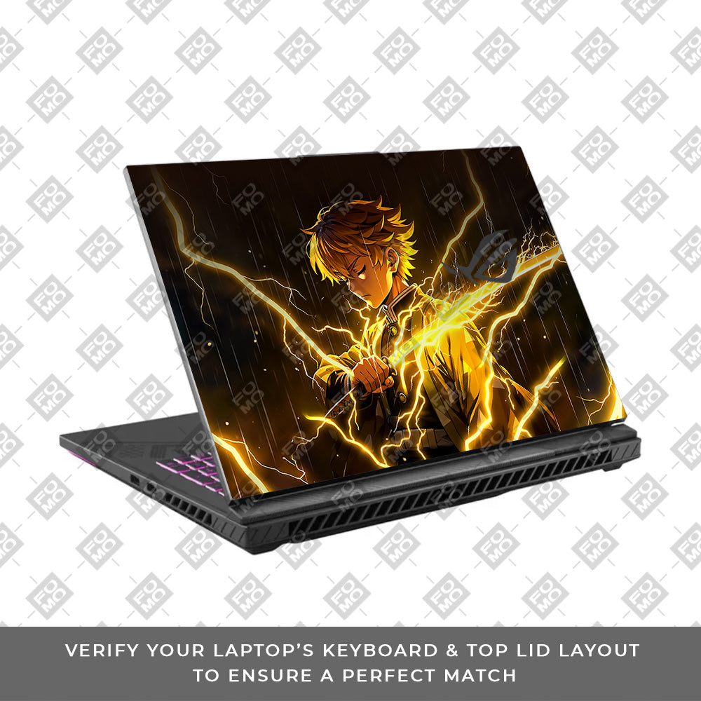 Thunder Soul Lightning Zenitsu Asus ROG Strix G16 G614J Laptop Skin