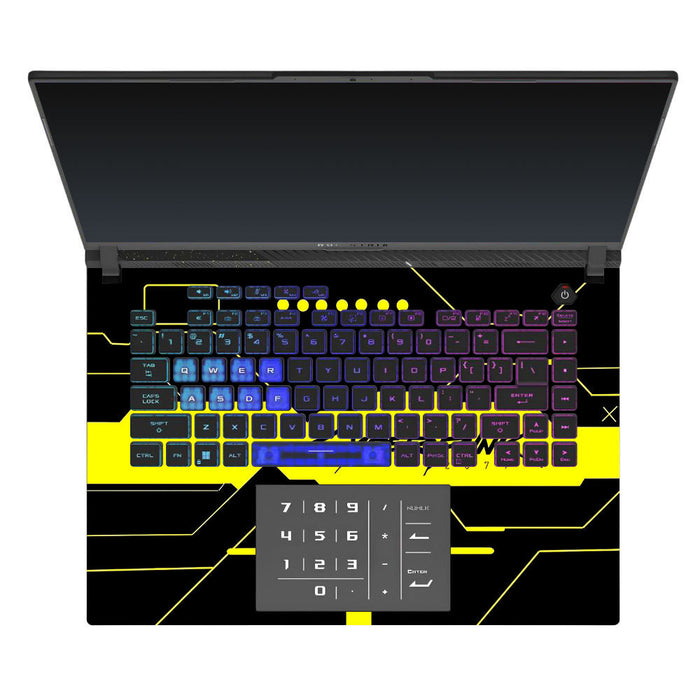 Cyberpunk Yellowline Grid Asus ROG Strix G16 G614J Laptop Skin