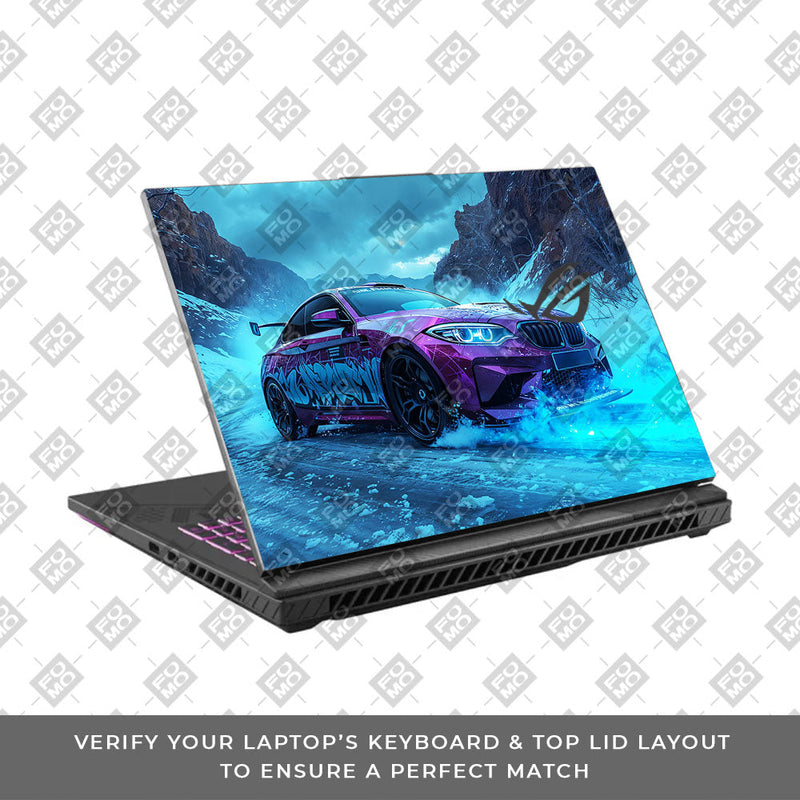 BMW Neon Drift Asus ROG Strix G16 G614J Laptop Skin