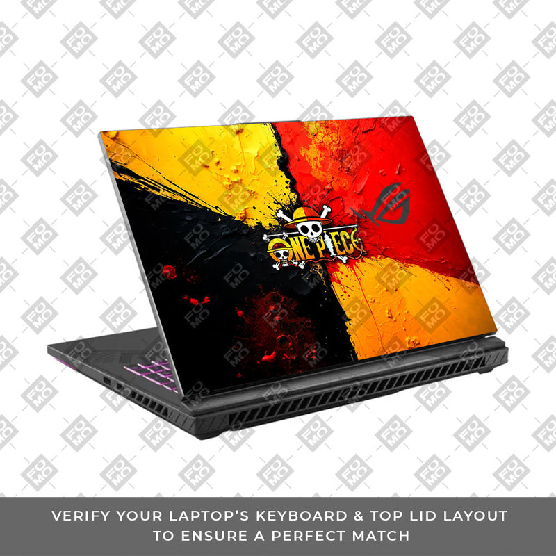 One Piece Paint Splash Asus ROG Strix G16 G614J Laptop Skin