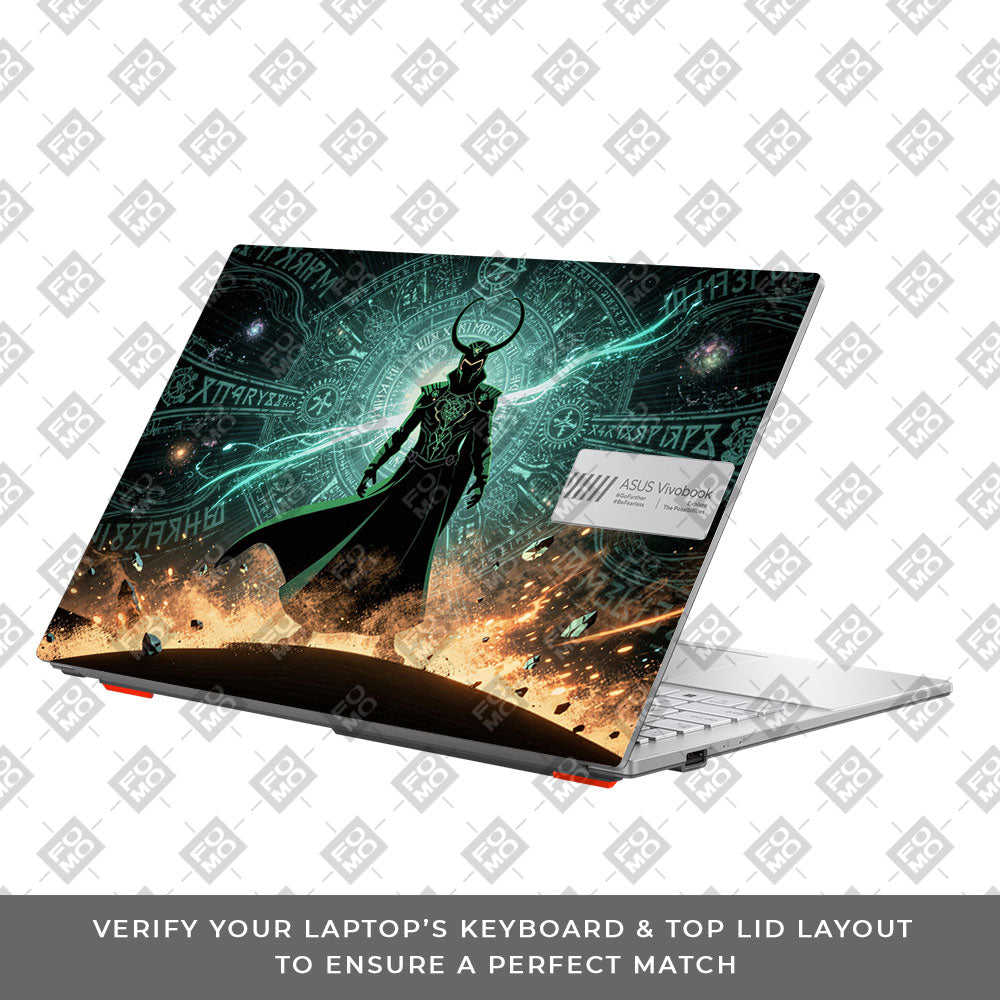 Loki God of Mischief Neon Asus Vivobook Go 15 E1504G Laptop Skin