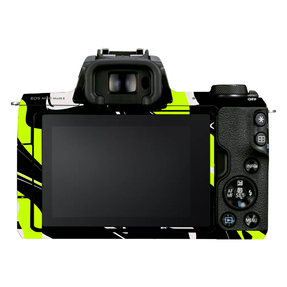 Neon Green and Black Pattern Canon EOS M50 Mark II Camera Skins
