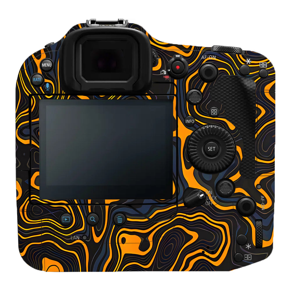 Amber Topographic Waves Canon EOS R3 Camera Skins