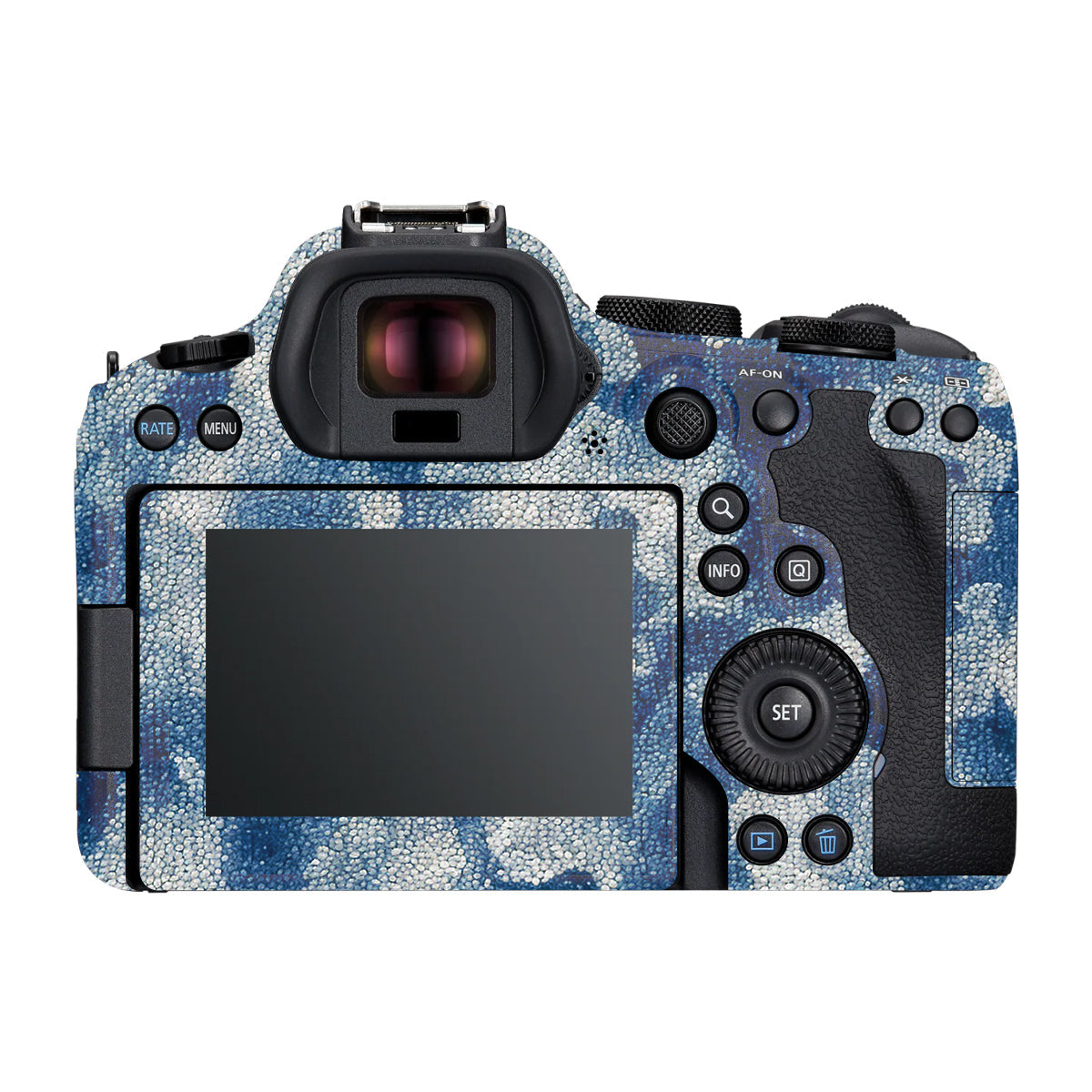 Blue Watercolor Fabric Canon R6 Mark III Camera Skin