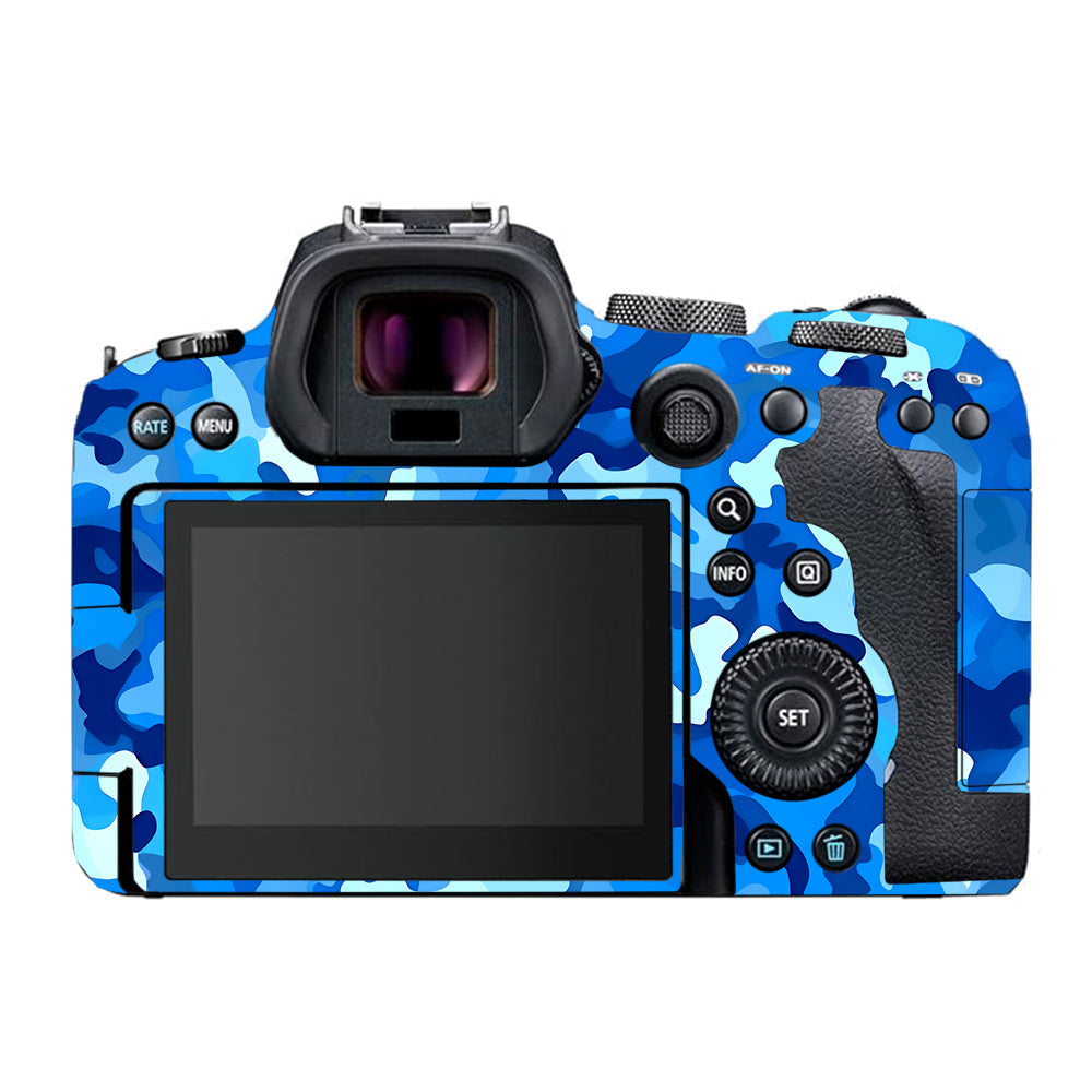 Arctic Blue Camo Pattern Canon EOS R6 Mark I Camera Skins