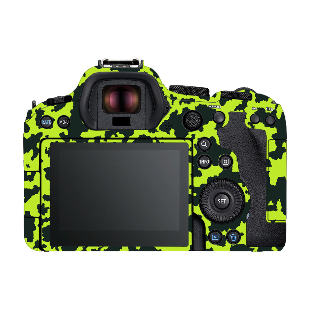 Neon Green Splatter Canon EOS R6 Mark II Camera Skins