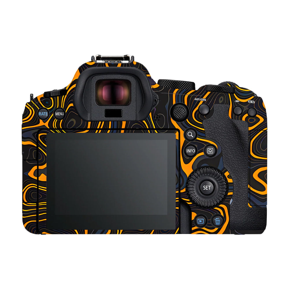 Amber Topographic Waves Canon EOS R6 Mark II Camera Skins
