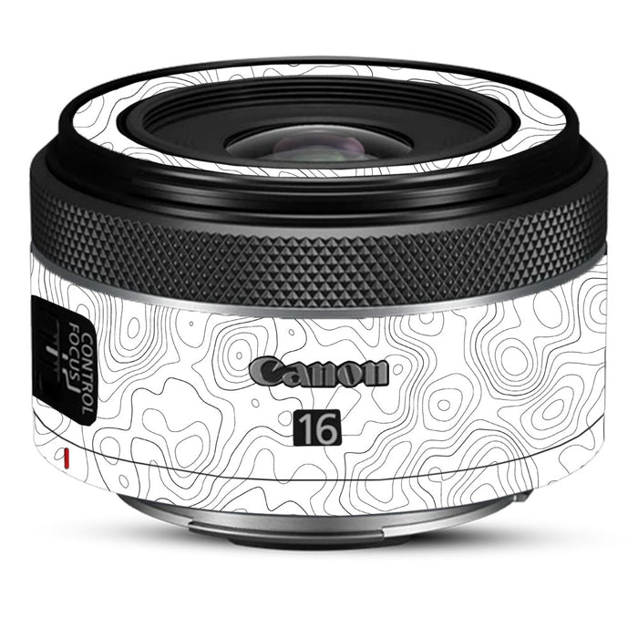 White Contour Design Canon 16mm Camera Lens Skin