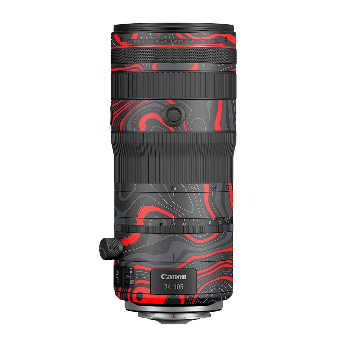 Crimson Waves Canon RF 24-105mm F/2.8 L IS USM Z Camera Lens Skin