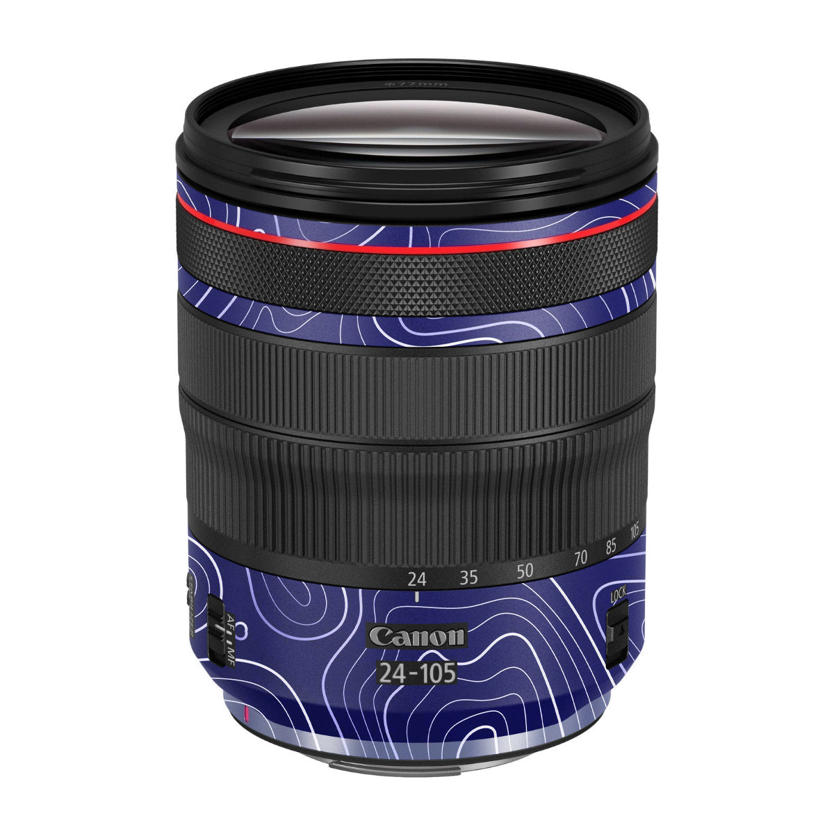 Deep Blue Contour Canon RF 24-105mm F/4 Camera Lens Skin