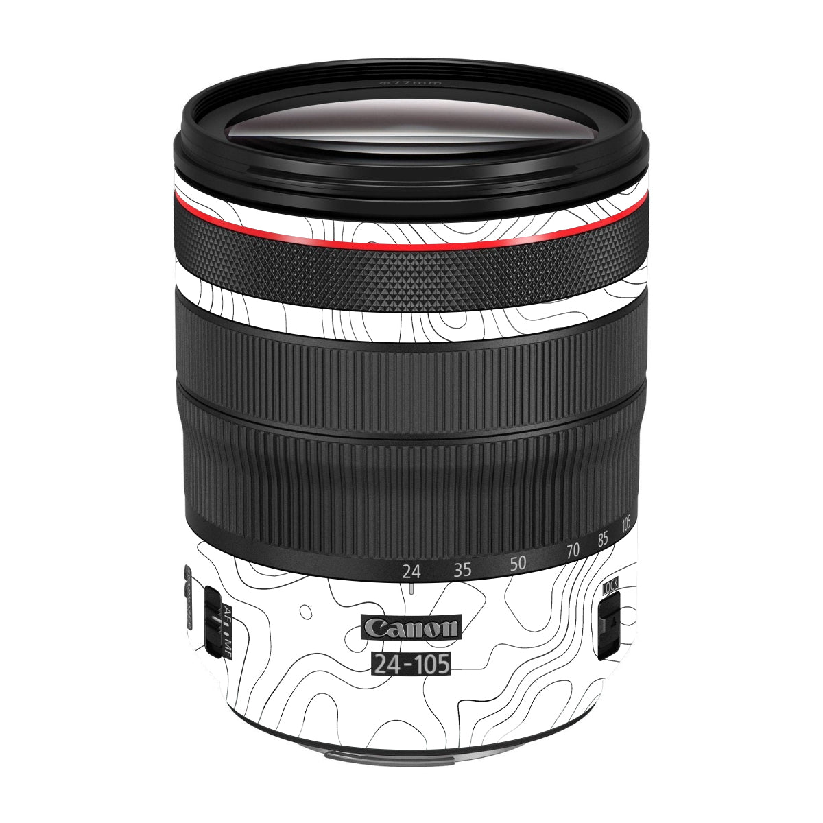 White Contour Design Canon RF 24-105mm F/4 Camera Lens Skin