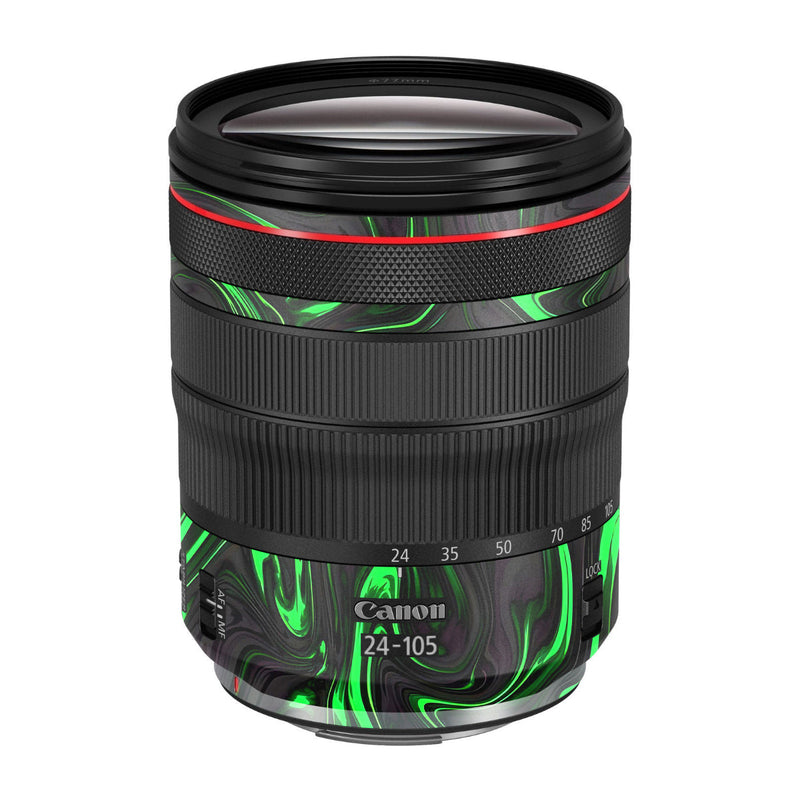 Green Liquid Pattern Canon RF 24-105mm F/4 Camera Lens Skin