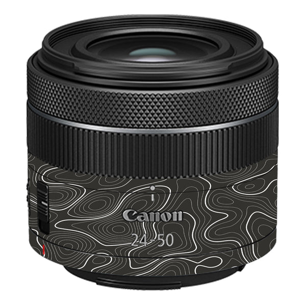 Grayscale Topographic Lines Canon RF 24–50mm f/4.5–6.3 IS STM Camera L