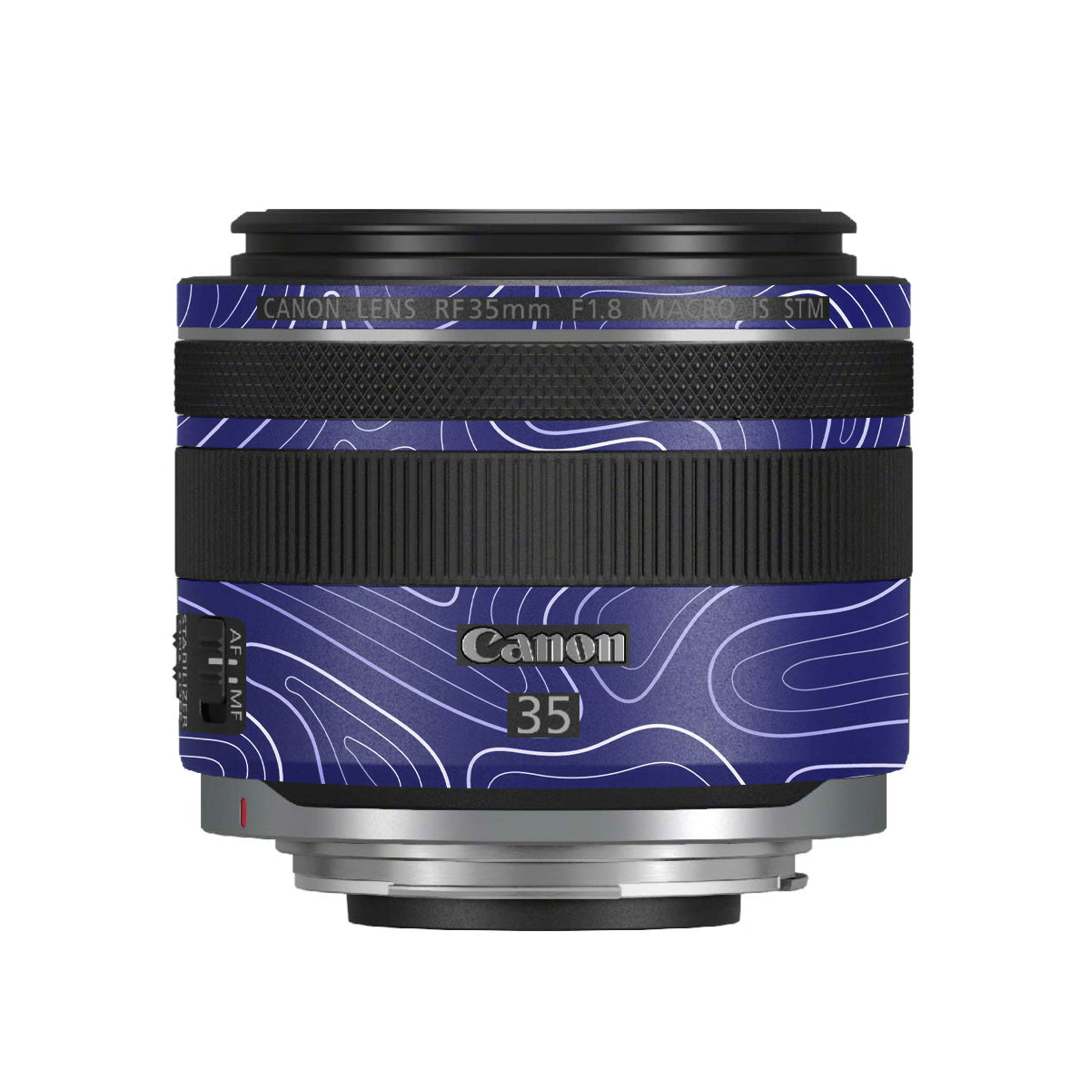 Deep Blue Contour Canon RF 35mm F/1.8 Macro Camera Lens Skin