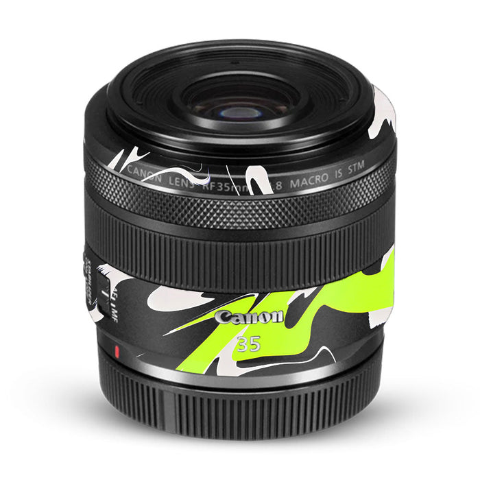 Neon Green and Black Pattern Canon RF 35mm f/1.8 IS Macro STM Camera L
