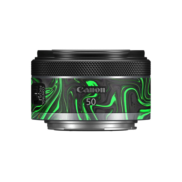 Green Liquid Pattern Canon RF 50mm F/1.8 STM Camera Lens Skin