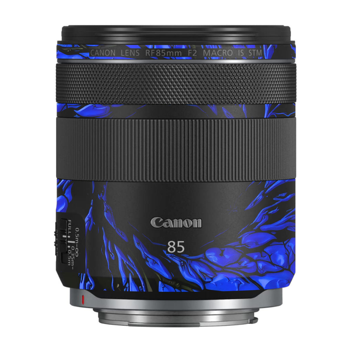 Venom Blue Canon RF 85mm F/2 Macro IS STM Camera Lens Skin