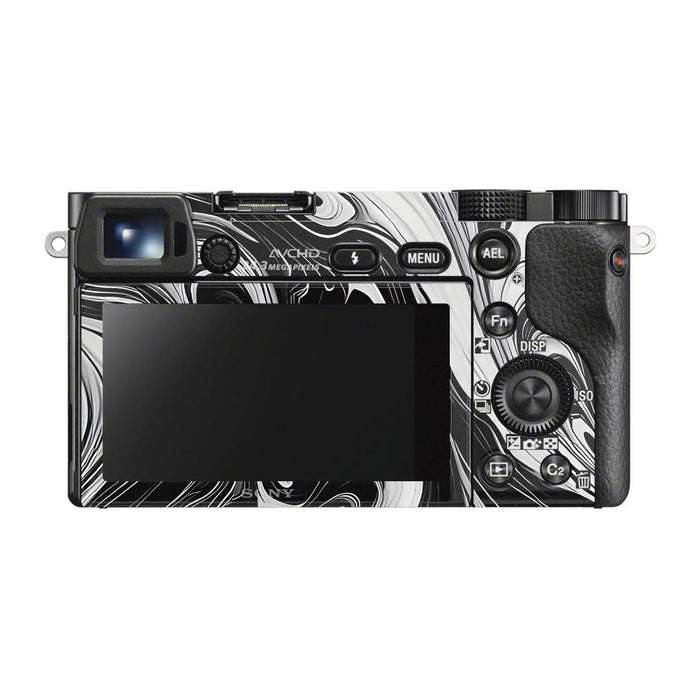 Black and White Marble Sony A6300 Camera Skins