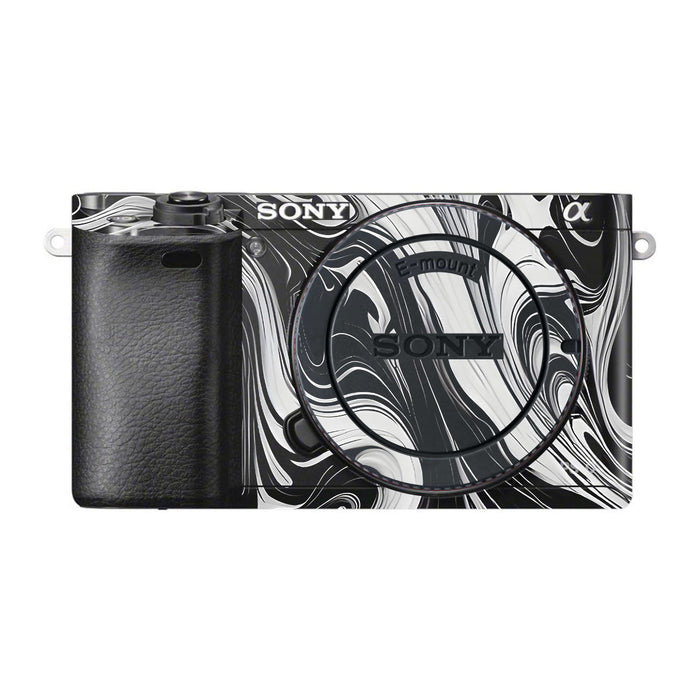 Black and White Marble Sony A6300 Camera Skins